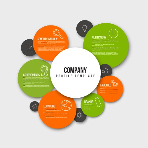 Company infographic profile design template Vector Image