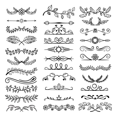 Text dividers and arrows Royalty Free Vector Image