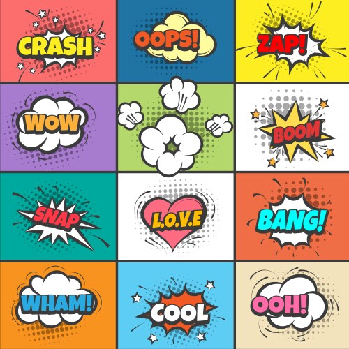 Comic strip pop art design Royalty Free Vector Image