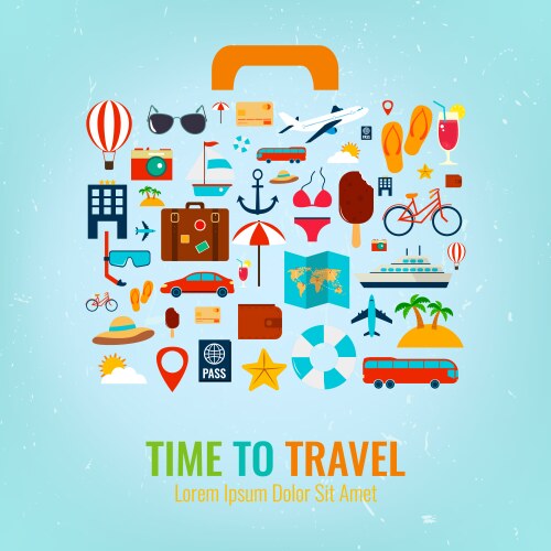 Travel and tourism locations Royalty Free Vector Image
