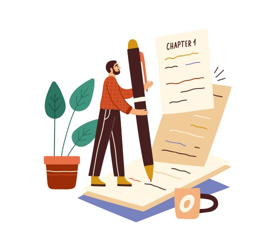 Visitors book with pen on string Royalty Free Vector Image