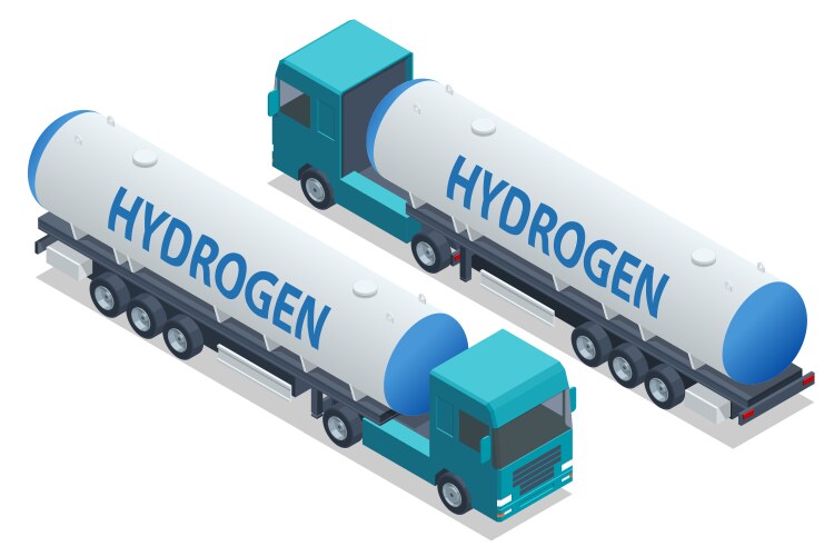 Isometric hydrogen energy is a clean Royalty Free Vector