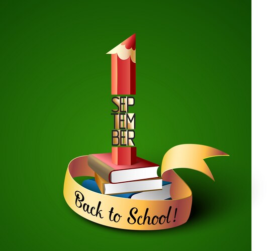 September 1st back to school background Royalty Free Vector