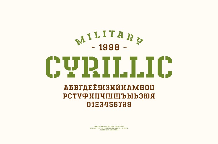 Alphabet cyrillic and latin lettering Royalty Free Vector