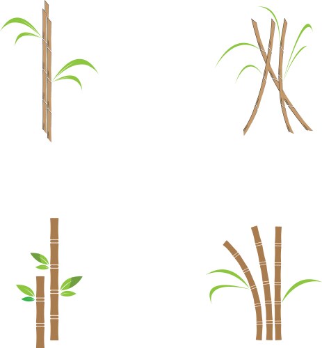 Sugar cane plant logo Royalty Free Vector Image
