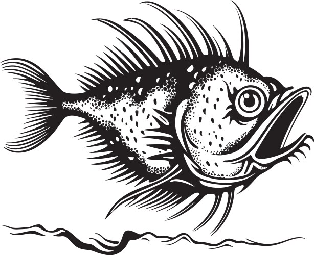 Maleficent marauder evil angler fish symbolism Vector Image