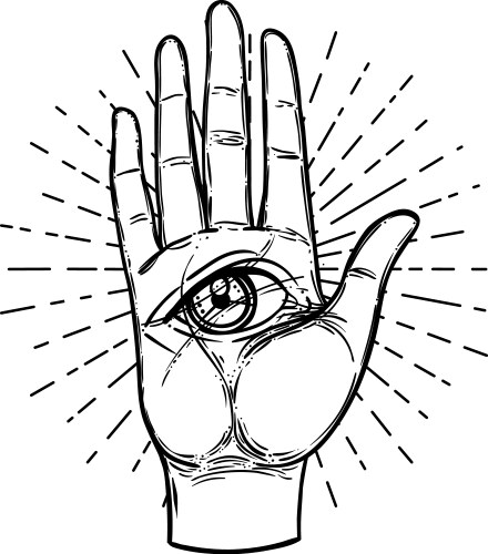 Eye realistic hand drawn Royalty Free Vector Image