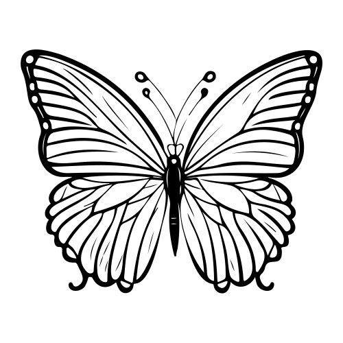 Animal butterfly sketch Royalty Free Vector Image