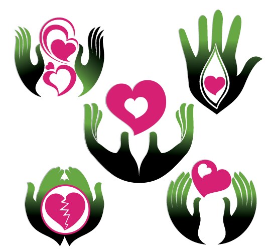 Hand Symbol Collection Royalty Free Vector Image