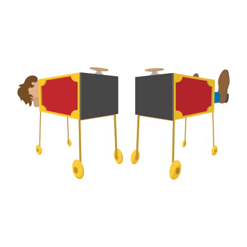 Magic box cartoon icon Royalty Free Vector Image