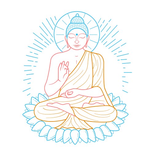 Zen circle and buddha Royalty Free Vector Image