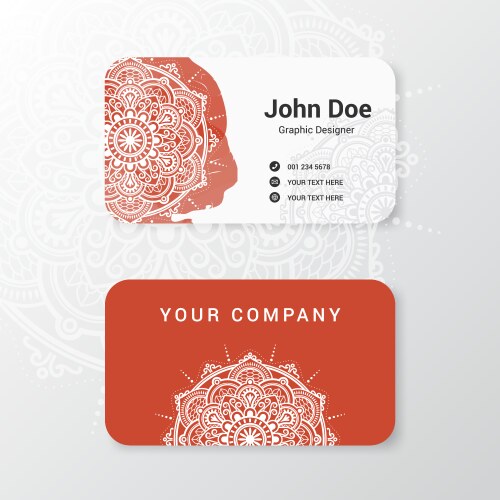 Abstract mesh and polygonal name card template Vector Image