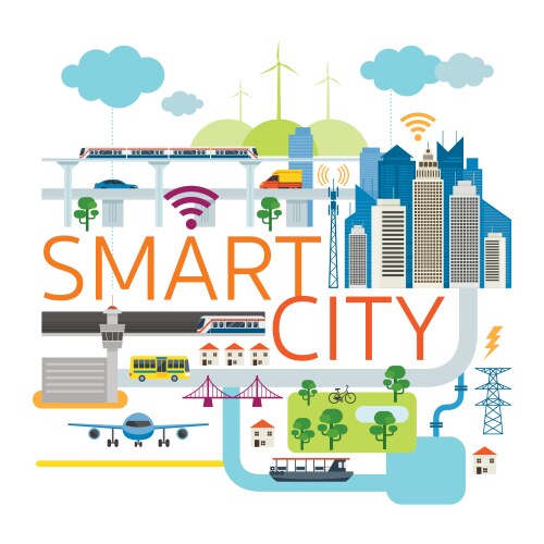 City map elements design Royalty Free Vector Image