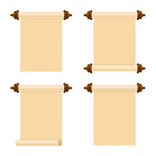 Chinese Scroll Isolated On White Royalty Free Vector Image