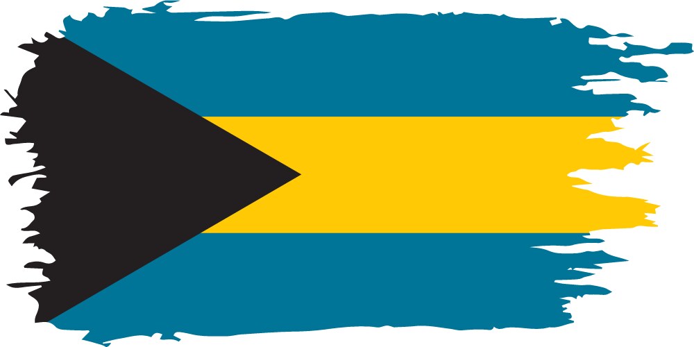 Flowing flag of bahamas Royalty Free Vector Image