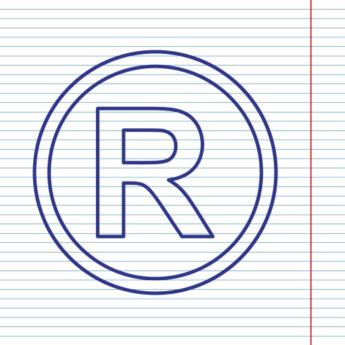 Registered trademark sign Royalty Free Vector Image