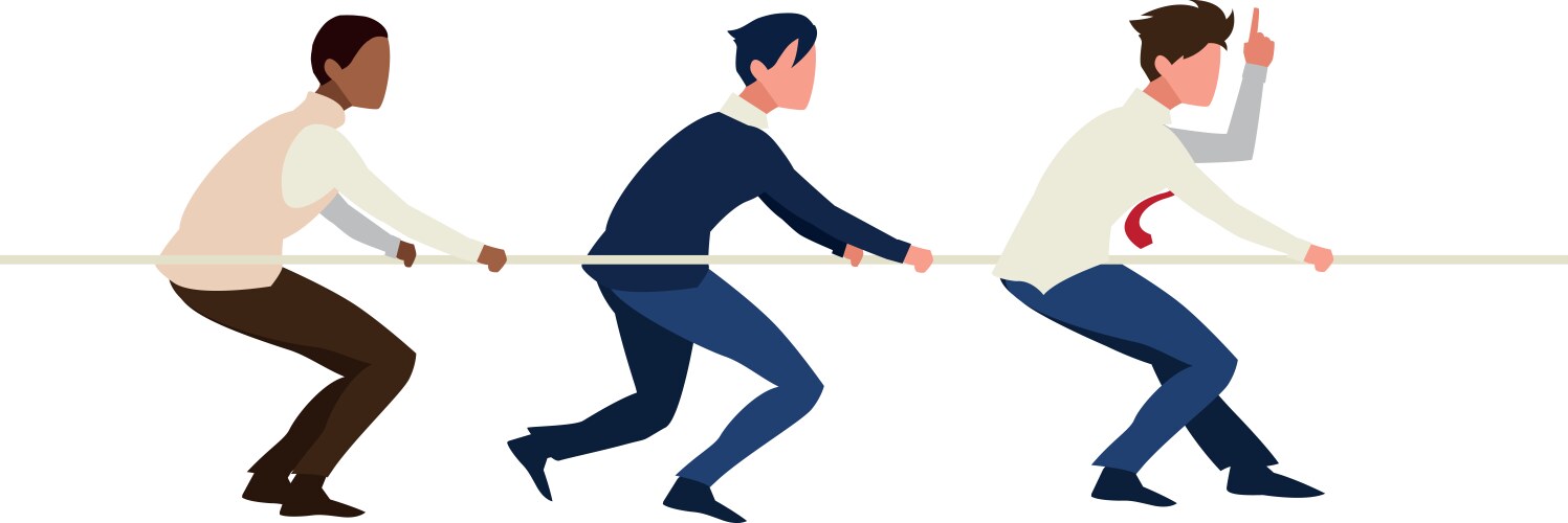 Rope pulling cartoon Vector Images & Graphics for Commercial Use ...