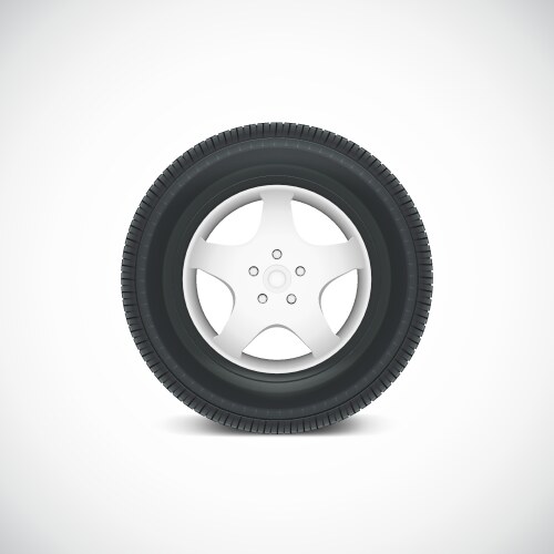 Realistic car wheel Royalty Free Vector Image - VectorStock