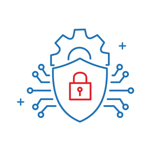 Intrusion detection cyber threat icon Royalty Free Vector