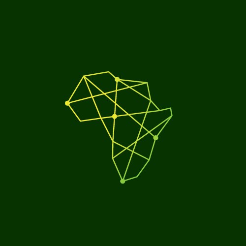 Africa bitmap 8 bit tech logo icon Royalty Free Vector Image