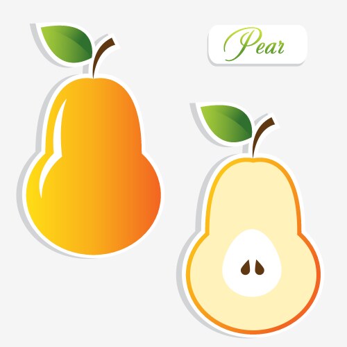 Fruit stickers Royalty Free Vector Image - VectorStock