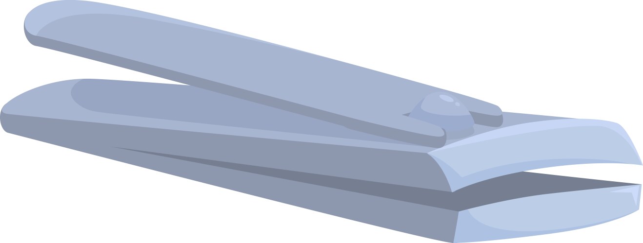 Nail clipper showing opened lever for cutting Vector Image
