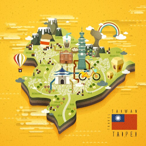 Taiwan 3d Map Vector Images (over 110)
