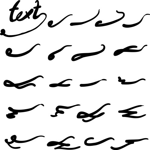 Curly swish tails for retro banners Royalty Free Vector Curly swish tails for retro banners Royalty Free Vector