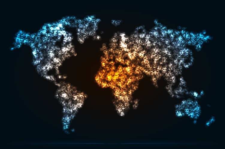 Gem world map Royalty Free Vector Image - VectorStock