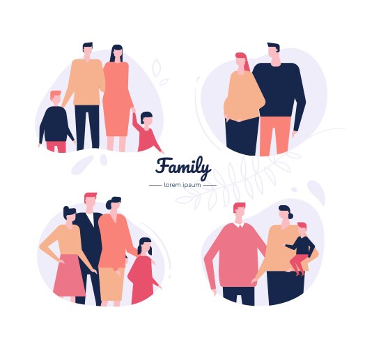 Happy family concept Royalty Free Vector Image