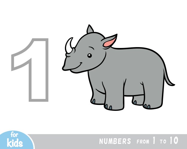 Educational poster for children about numbers Vector Image
