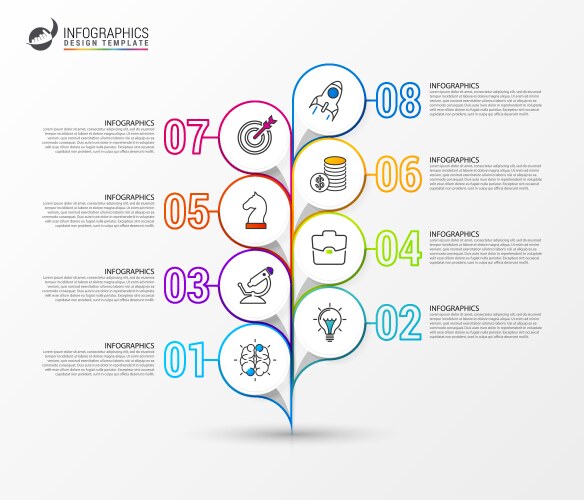 Creative organization chart infographic design Vector Image