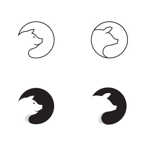 Pig line icon farming and agriculture pork meat Vector Image