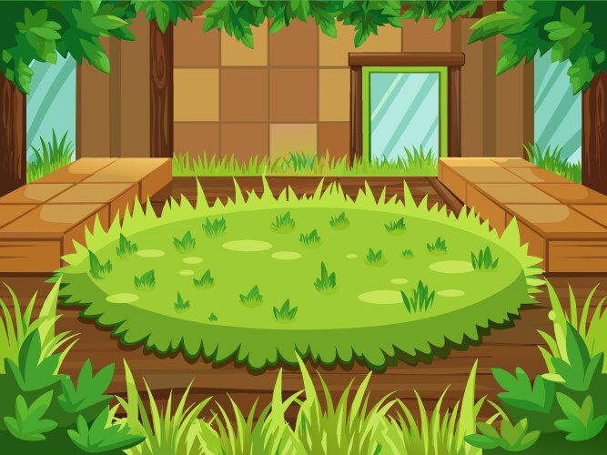 Rectangle of green fresh grass Royalty Free Vector Image