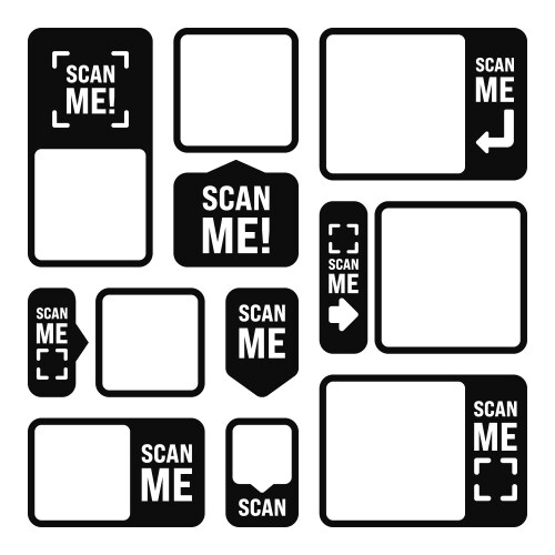 Scan me qr code sticker online payment special Vector Image