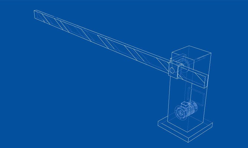 Outline barrier gate Royalty Free Vector Image