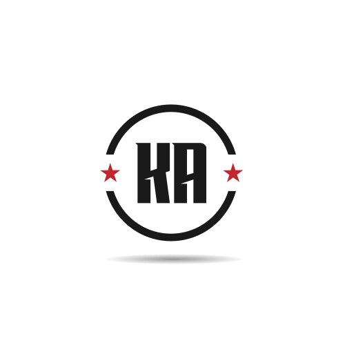 Initial letter ka logo template design Royalty Free Vector