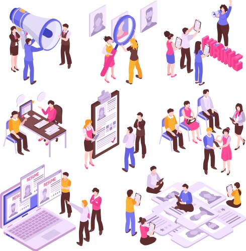 Career infographics set Royalty Free Vector Image