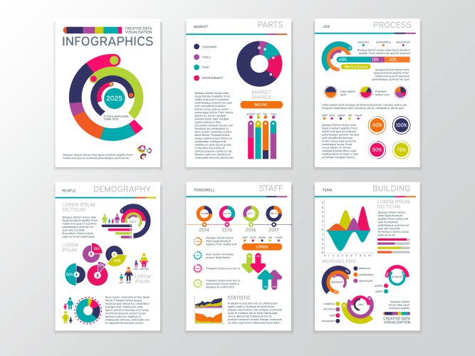 Document infographic elements Royalty Free Vector Image