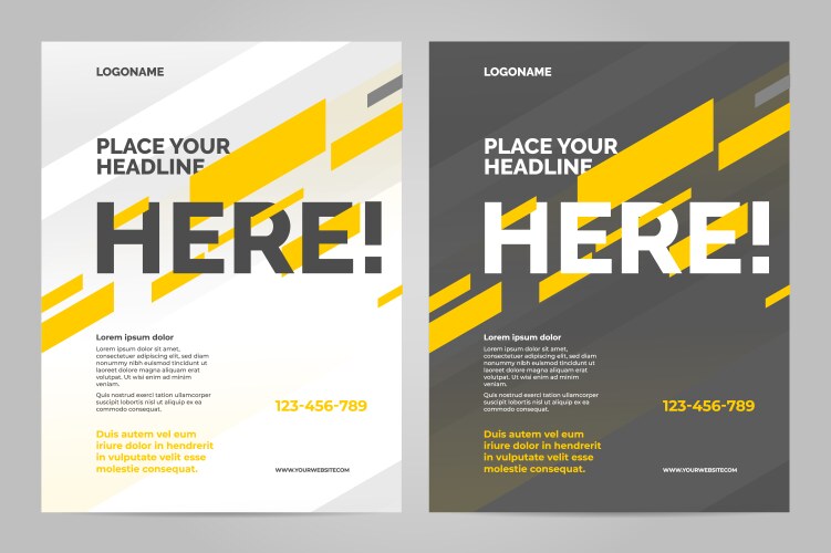 Print advertising ready template a4 size design Vector Image