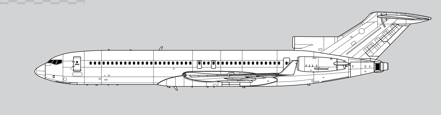 Boeing 727 Airliner Royalty Free Vector Image - VectorStock