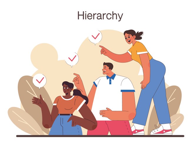 Delegation task assignment and control leader Vector Image