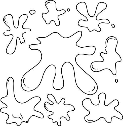 Paint Splat Outline Vector Images (over 990)