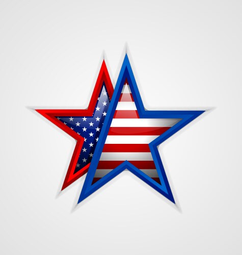 American star stroke Royalty Free Vector Image