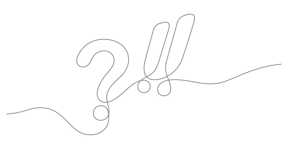 Continuous one line question mark drawn concept Vector Image