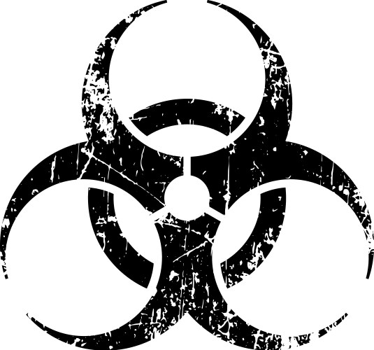 Biohazard sign isolated Royalty Free Vector Image