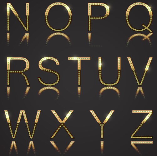 Luxurious Gold Letter Set – Royalty-Free Vector | VectorStock