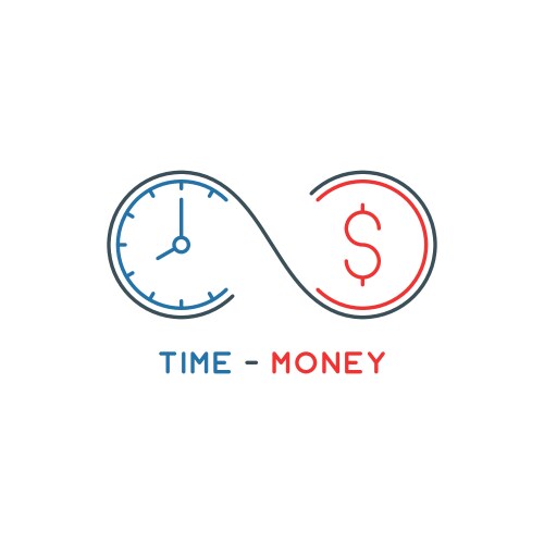 Time left logo design template element Royalty Free Vector