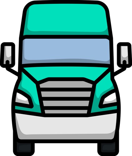 Container truck icon Royalty Free Vector Image