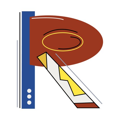 Abcd alphabet letters in kandinsky style Vector Image